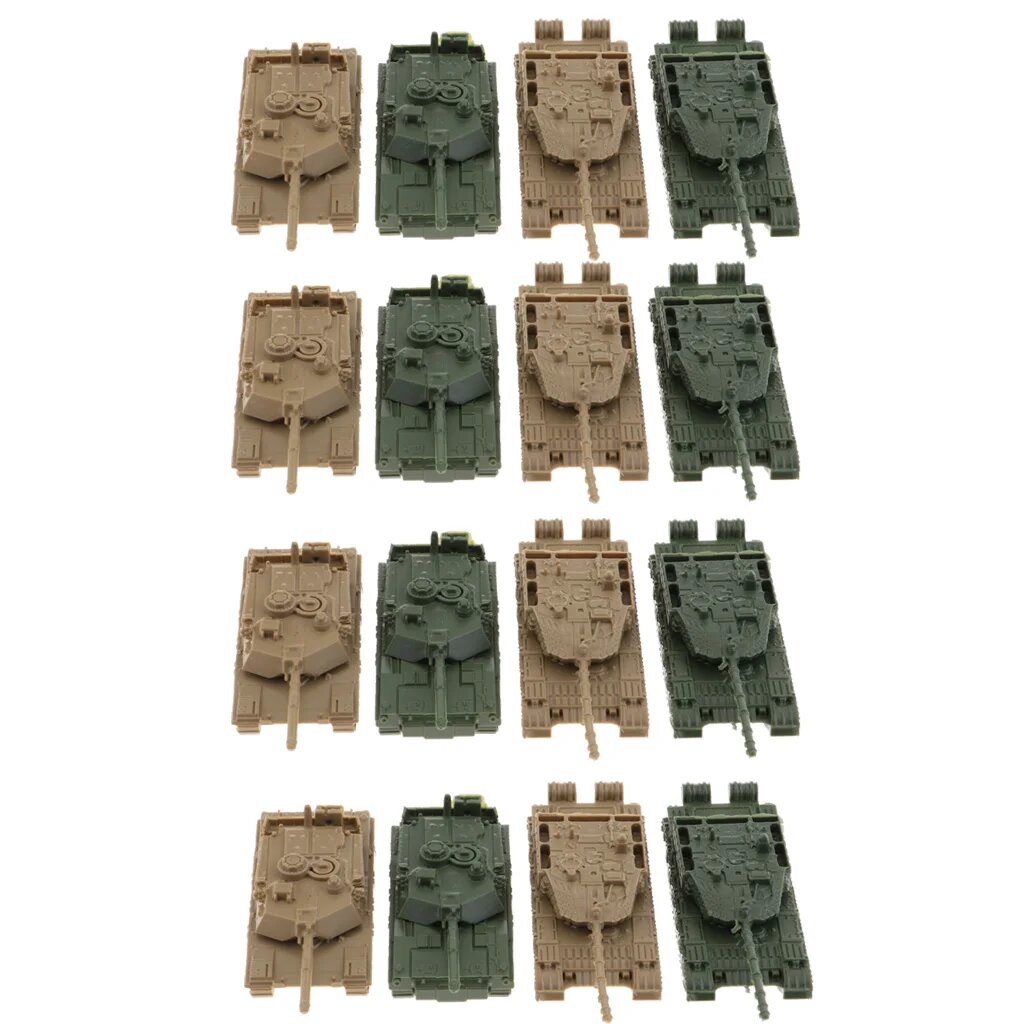 Пластиковые модели танков M1A2 и ZTZ-99 1:144, 16 шт.