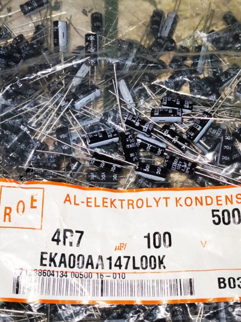 ROE 4.7UF/100V EKA 100V4.7UF Дополнительные электролитические конденсаторы 5*11 10шт цена