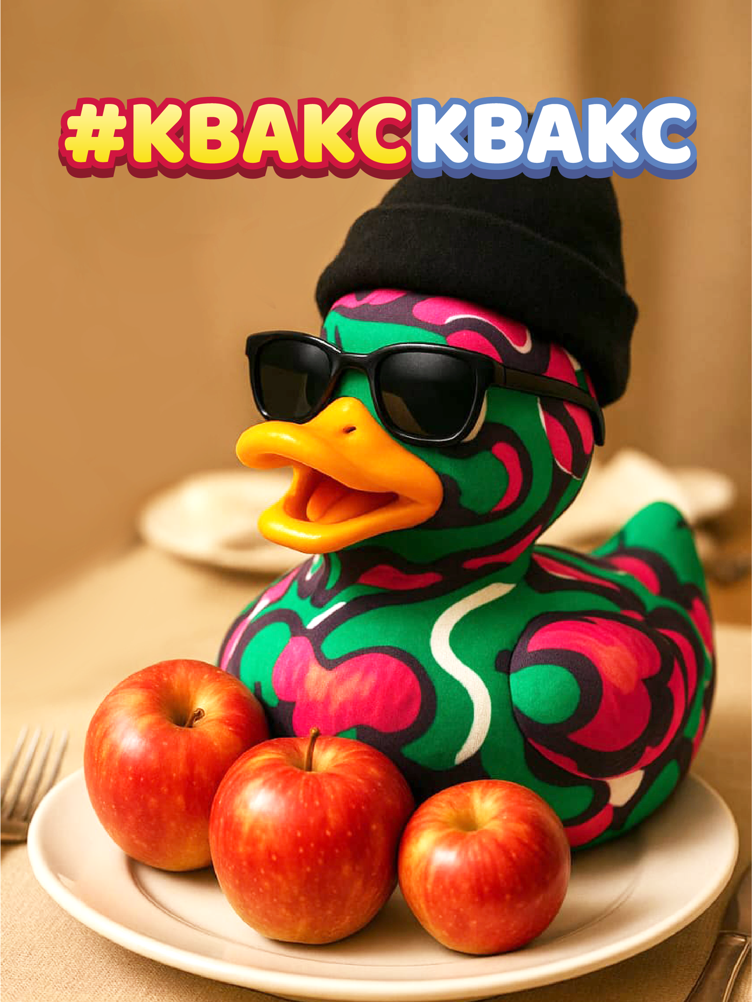 Мягкая коллекционная игрушка KWAAKS (Квакс), утка Джон, 15 см (с аксессуарами)