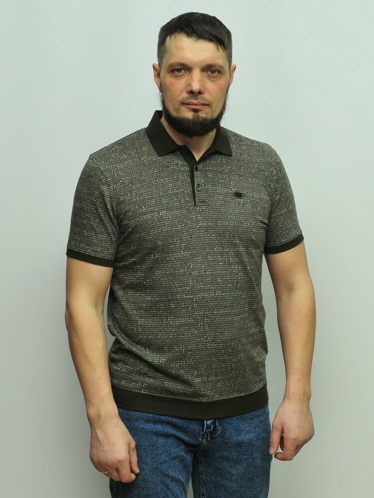 Футболка-поло Caporicco 6XL-20077-KAHVE