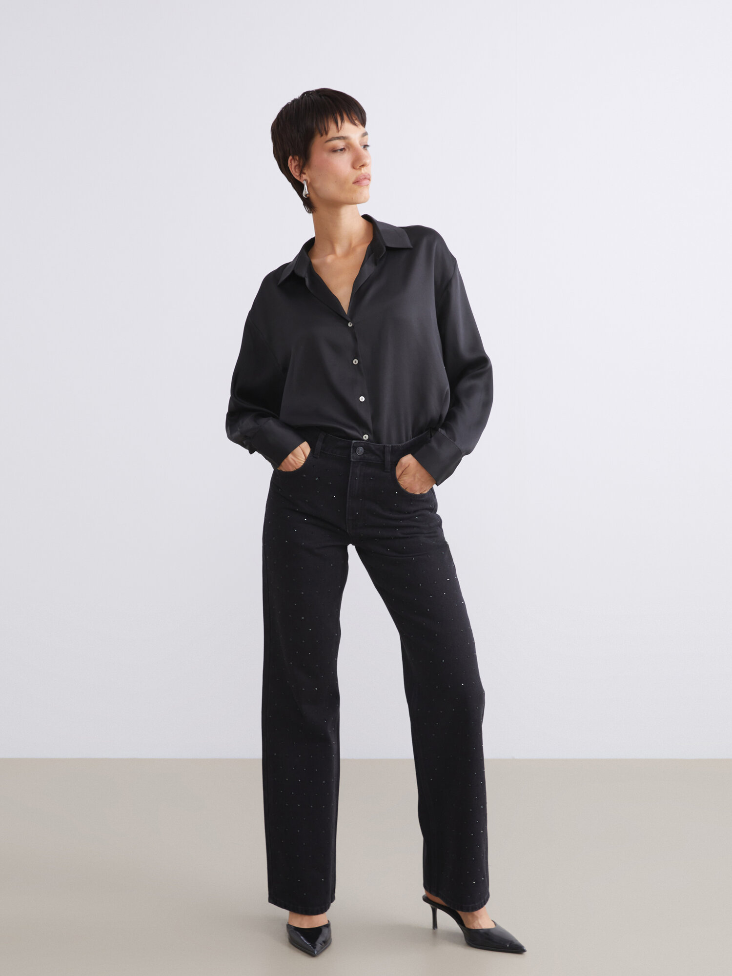 Джинсы широкие 