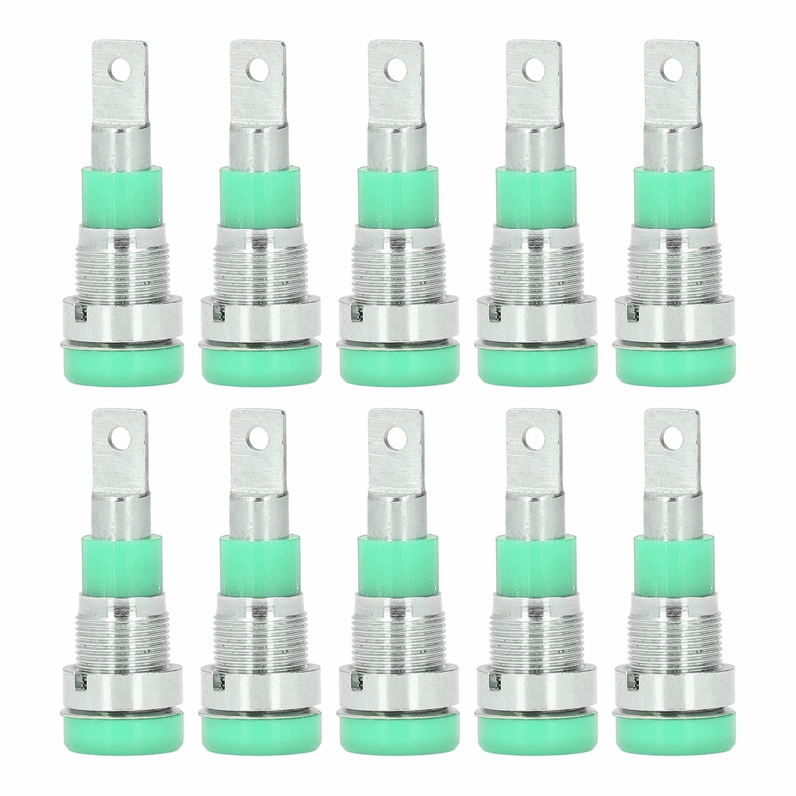 10шт Розетка "Банан" 4 мм Зеленые Долговечные Электросоединения