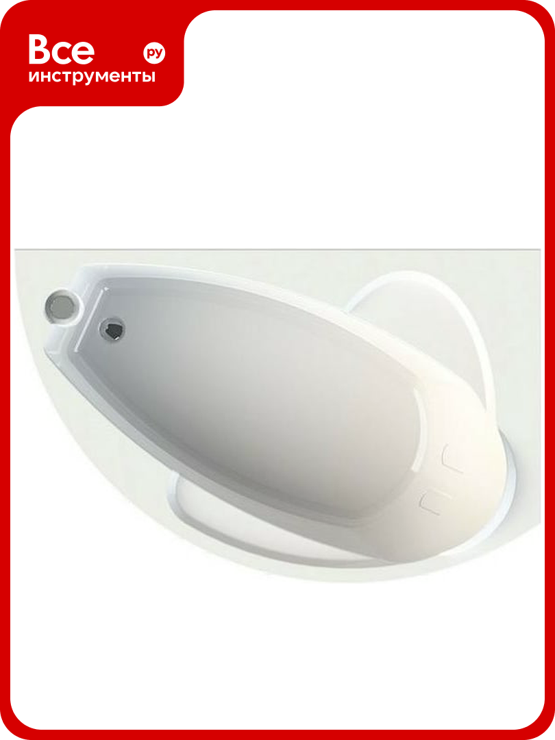 Акриловая ванна Радомир Варна 165х105 правосторонняя, каркас 2-01-0-2-1-234