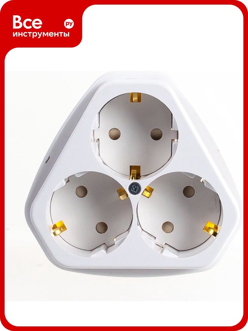 Розетка Кунцево-Электро трехместная скрытая установка, ток 16А РС10/16-503 5930