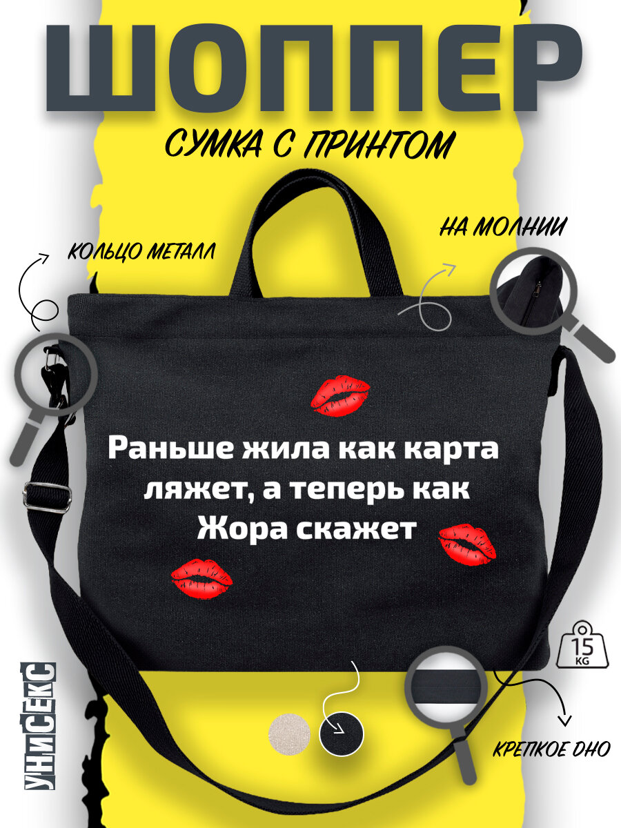 Сумка  шоппер y2k через плечо с именем Георгий Гоша