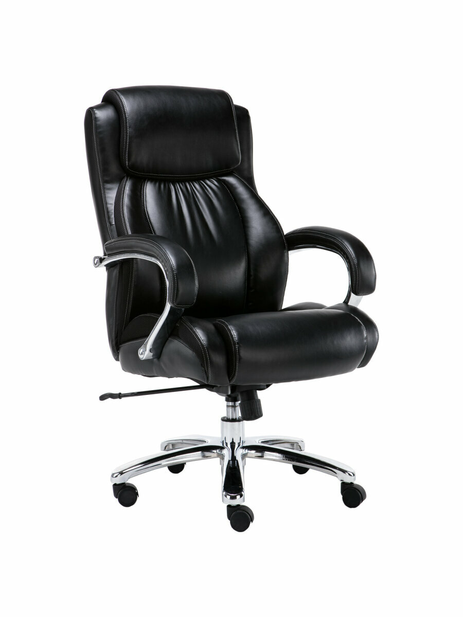 Компьютерное, офисное, удобное кресло для руководителя с подлокотниками Brabix Premium Status HD-003, нагрузка до 250 кг, черное, 531821