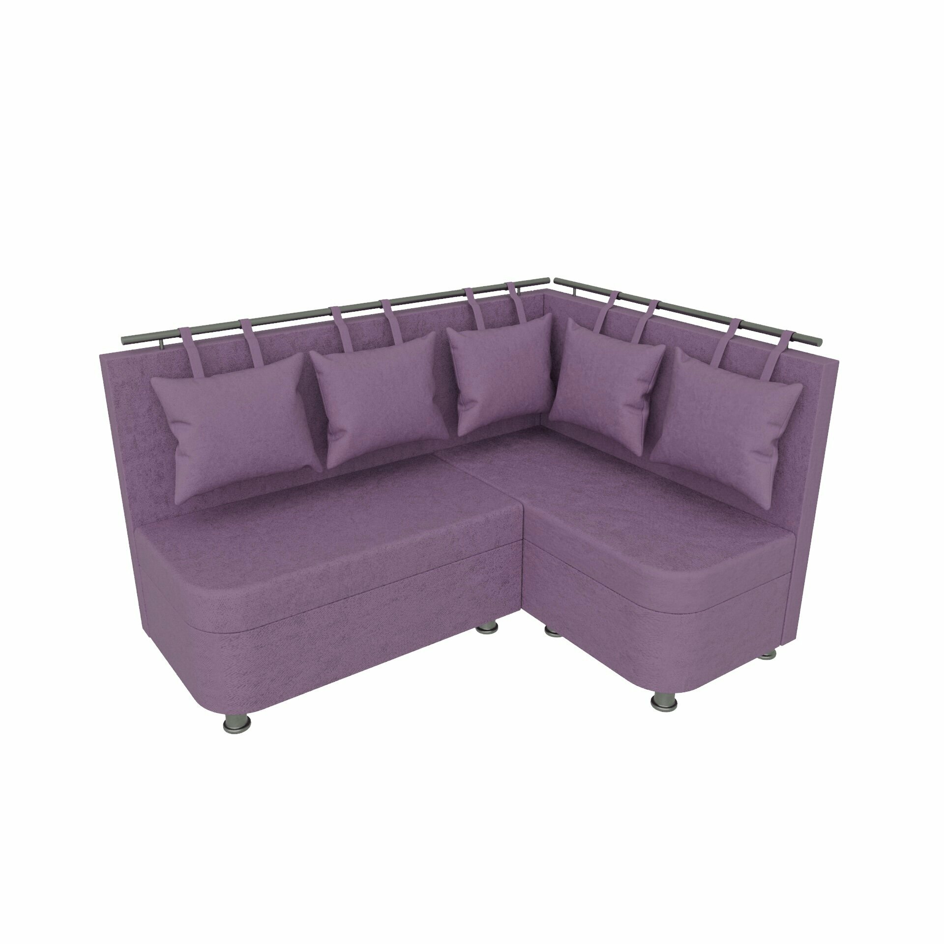 Кухонный уголок (диван) "Элегант" сиреневый антивандальный правый с ящиками190-120