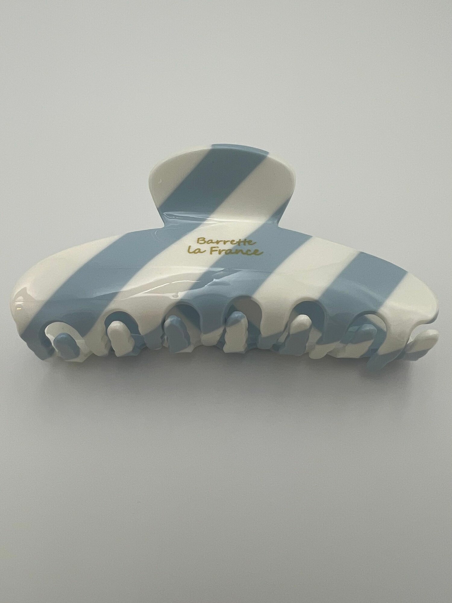 Заколка Франция/Barrette La France, цвет бело-голубой, 10 см, 1 шт.
