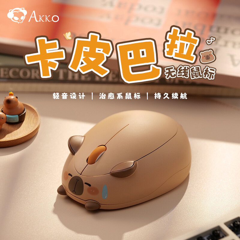 Беспроводная мышь AKKO Cat, портативная, 2.4G, универсальная для настольных компьютеров и ноутбуков, милая кошка для девочек