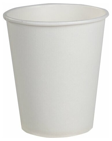 2 шт. Стакан одноразовый бумажный 165/195 мл, D 70 мм, комплект 100 шт, однослойные, белые, холодное/горячее, Ve, формация, HB70-195-0000-100