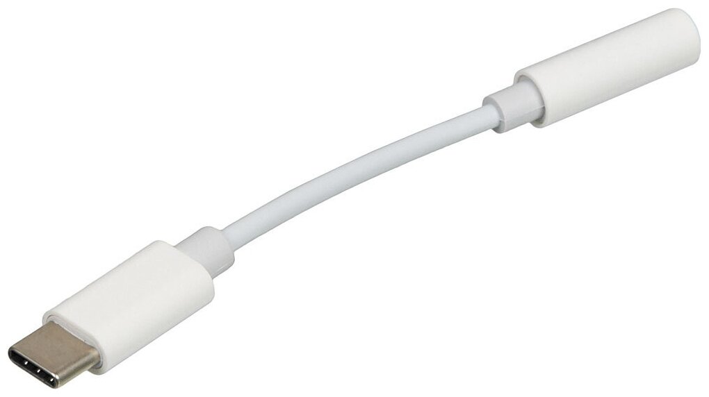 Переходник Jack 3.5 (f)-USB Type-C (m) 0.05 м, белый