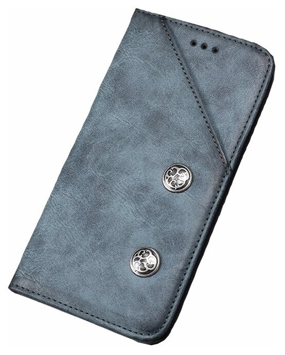 Чехол-книжка MyPads для Huawei Honor 10X Lite/Huawei P Smart 2021 (PPA-LX1) креативный крафтовый ретро футляр азиатский стиль ручной работы c декоративными пуговицами и визитницей серый