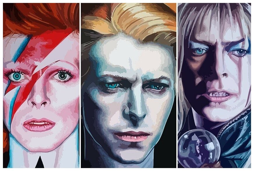 Картина по номерам на холсте Музыка Dawid Bowie Дэвид Боуи - 6381 Г 60x40