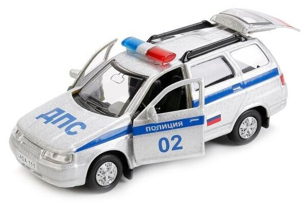 Технопарк Машина LADA 111 Полиция 12 см металл SB-16-67-P-WB с 3 лет