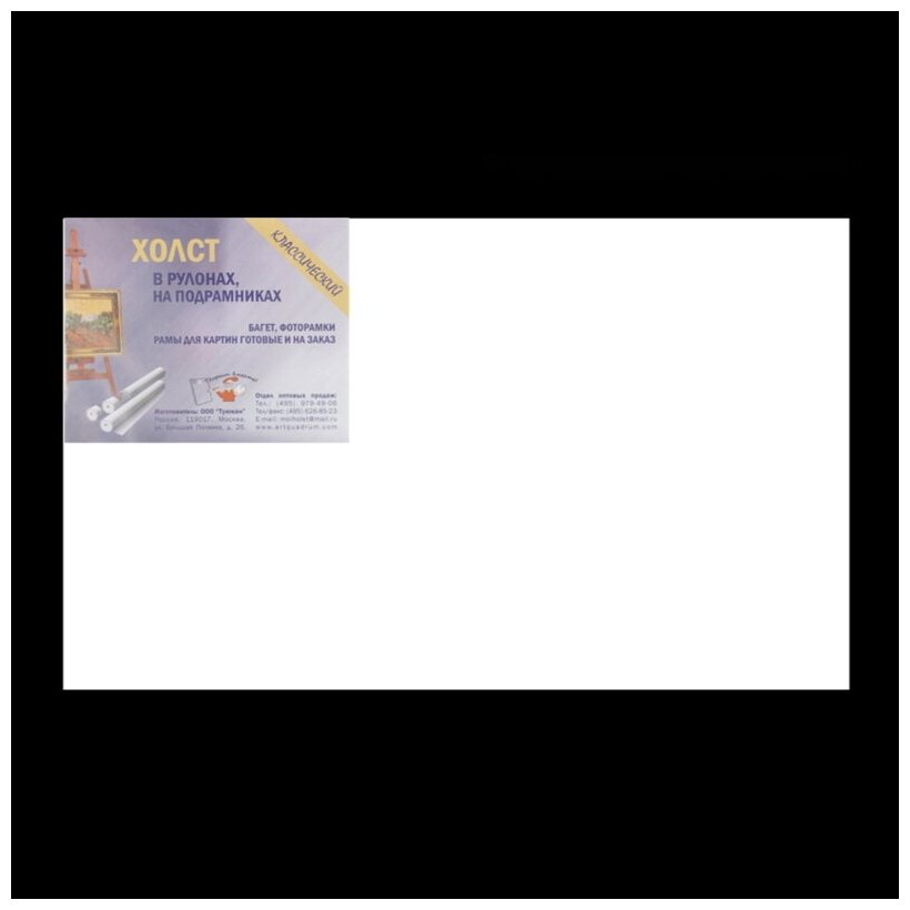 Туюкан холст грунтованный на подрамнике 100% лён 30х50 см, 245 г/кв. м среднезернистый