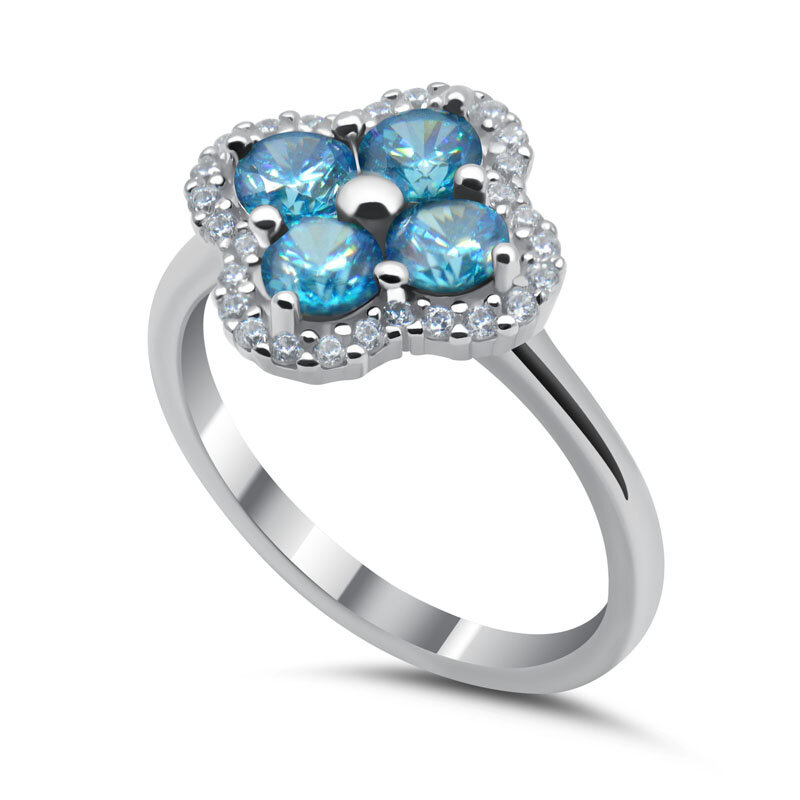 Кольцо, серебро, 925 проба, фианит