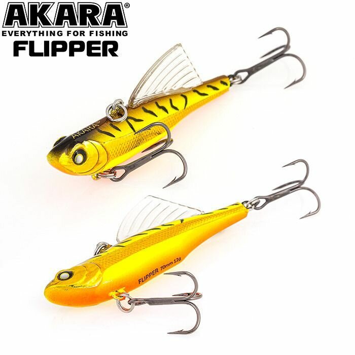 Воблер Akara раттлин (Vib) Flipper 70мм 12гр. A10