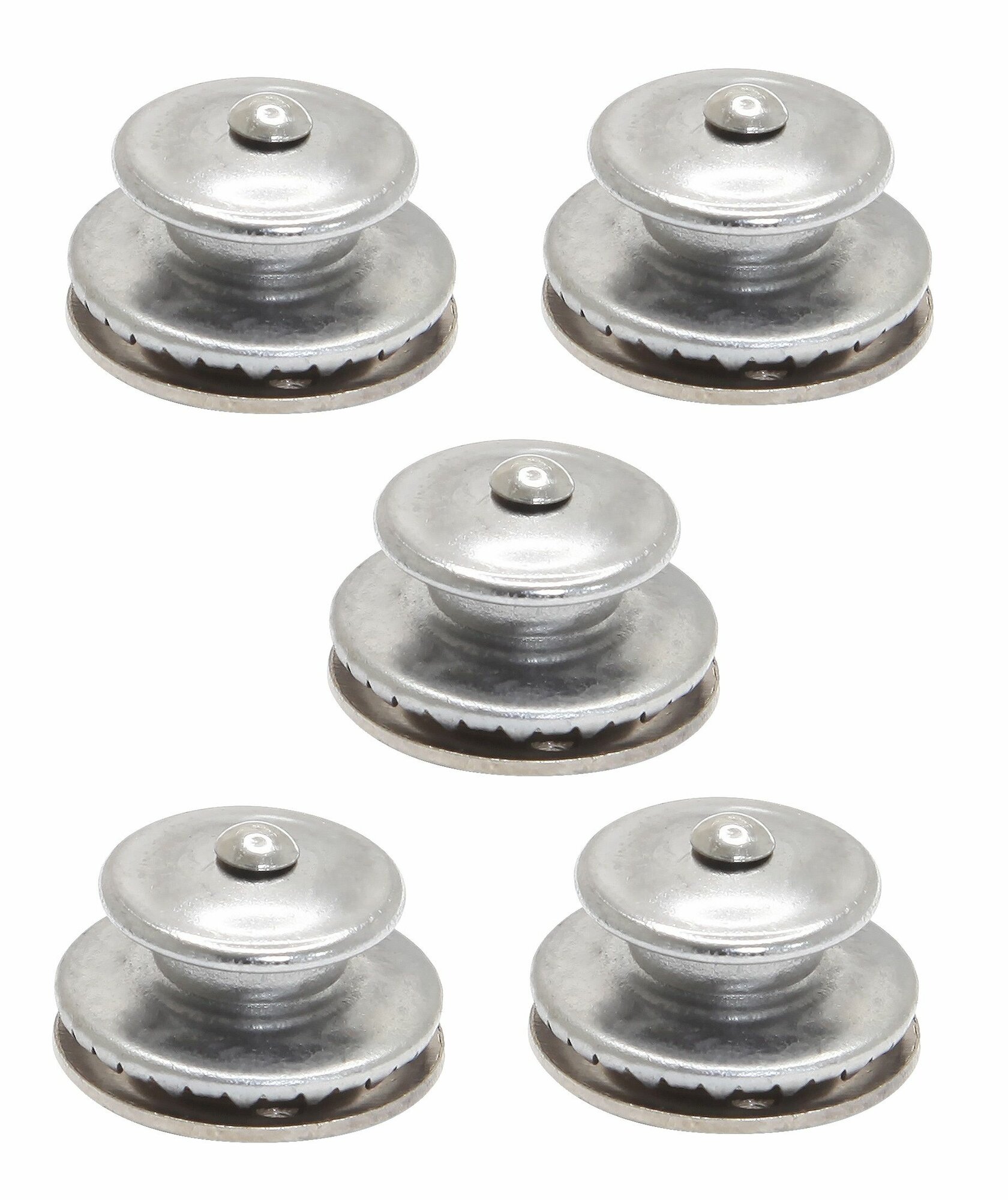 Тентовая кнопка большая, комплект 5 шт, цанговая, нержавеющая сталь, Sumar