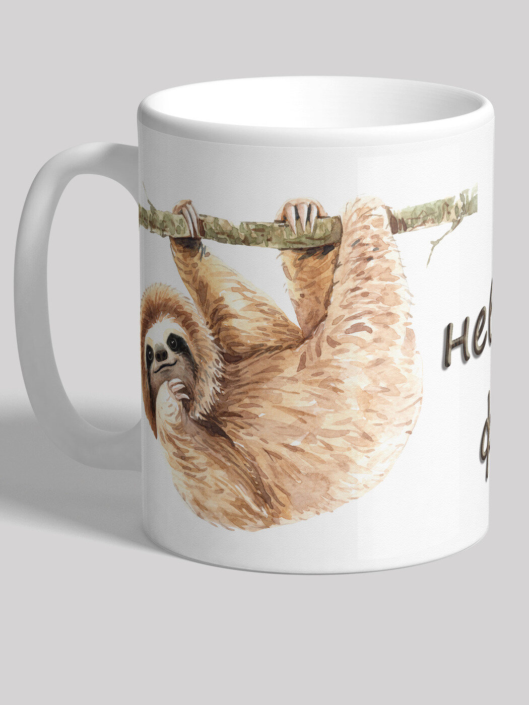 Кружка cooperative.moscow " Боец невидимого фронта " (Ленивец, прикол) , 330 мл, 1 шт