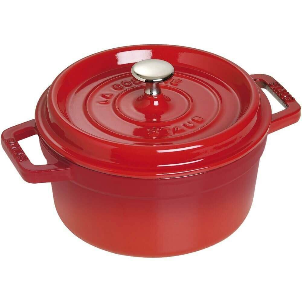 Кокот Staub круглый, 24 см, 4,7 л вишневый