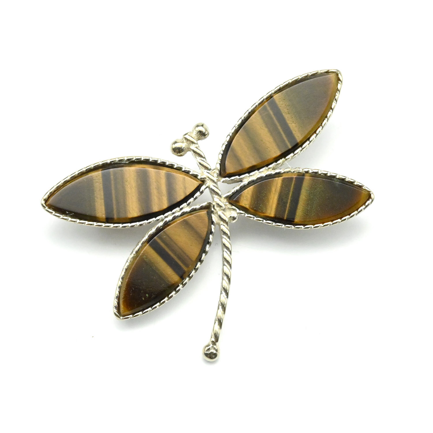 Брошь, тигровый глаз