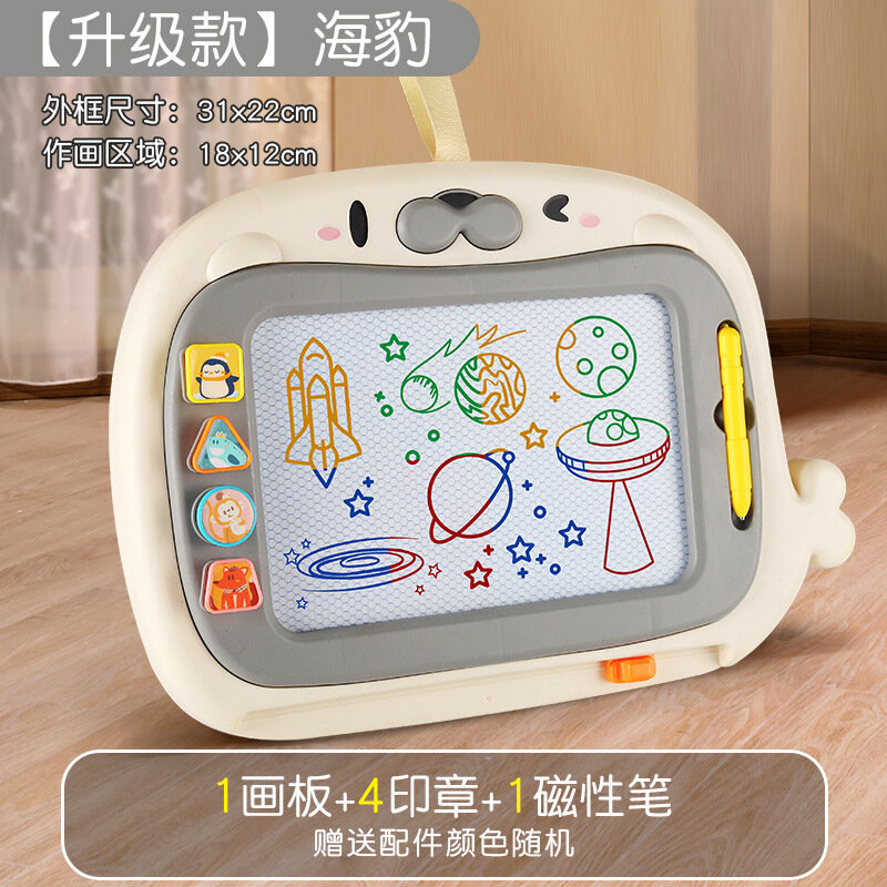 Детская большая магнитная доска для рисования и письма, для раннего развития, рисования и рисования карандашом, с функцией стирания, настольная игрушка для детского сада с подставкой.