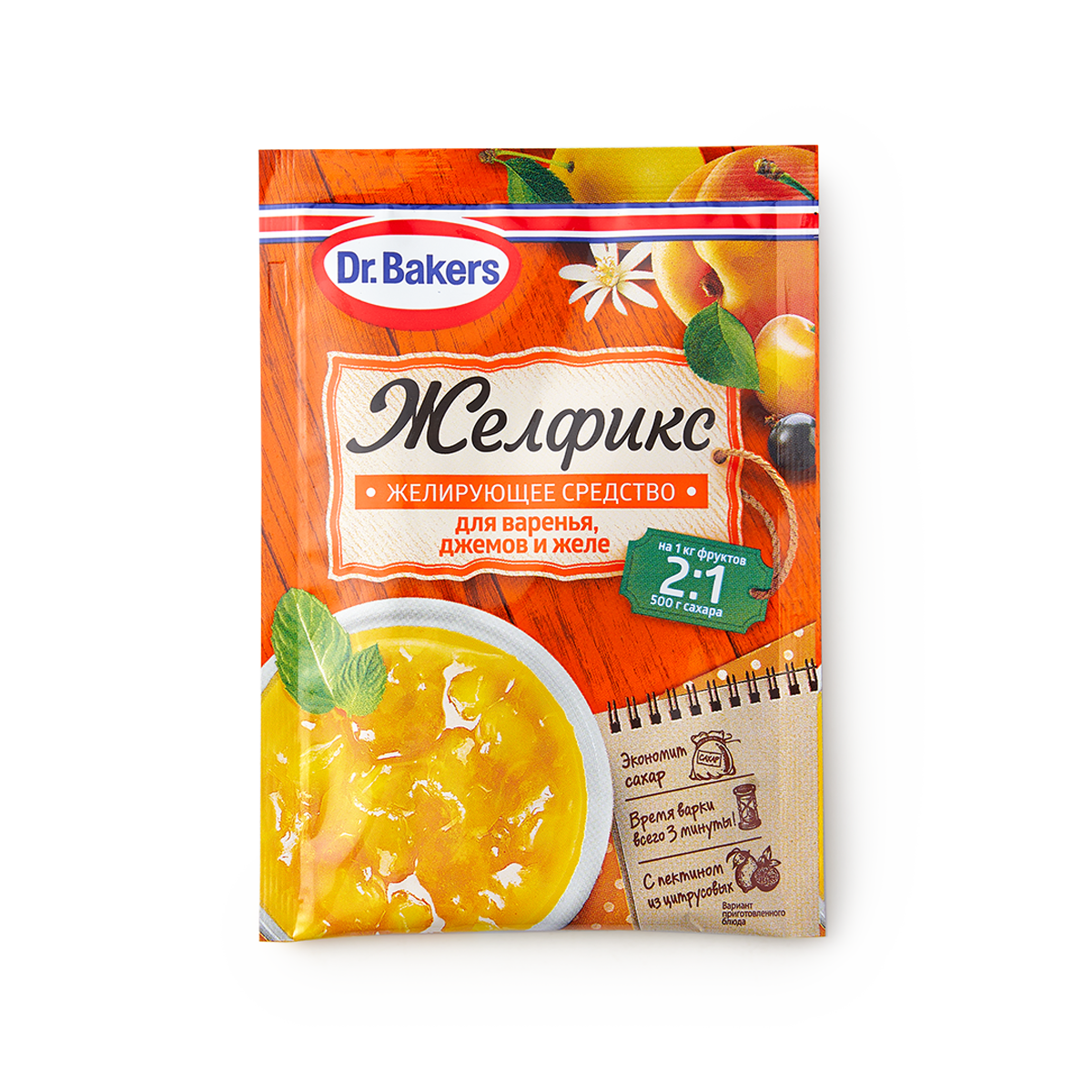 Средство желирующее Dr.Bakers Желфикс 2:1 для варенья, джемов и желе