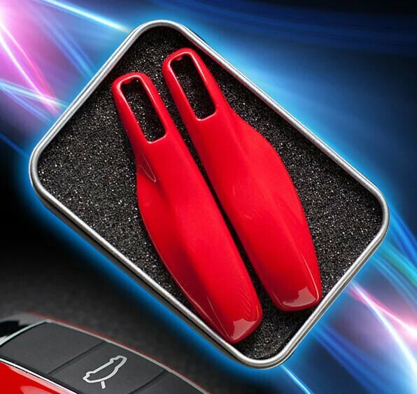 Красный чехол для автомобильного брелка, чехол для дистанционного ключа, Модифицированный Корпус ключа, Сменный Чехол для Porsche Cayenne Macan 911 Carrera Boxster Cayman Panamera