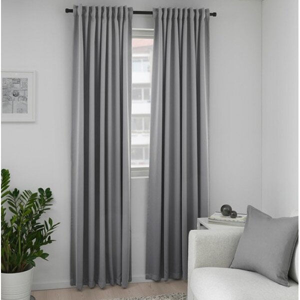 Майгулл Комплект штор 145х300 блэк-аут темно-серый, 2 шт.