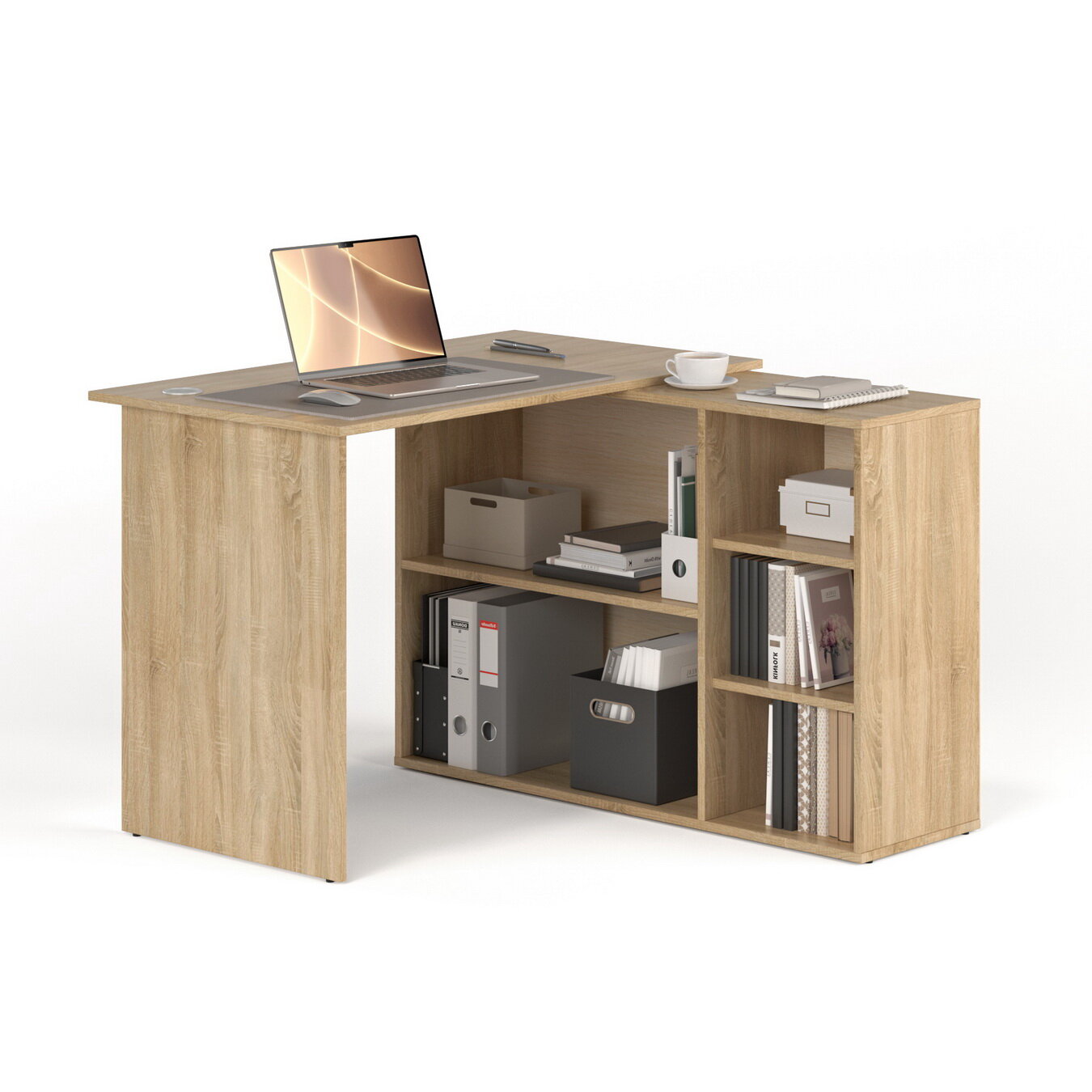 Стол письменный БАНГА-94 правый Дуб Сонома