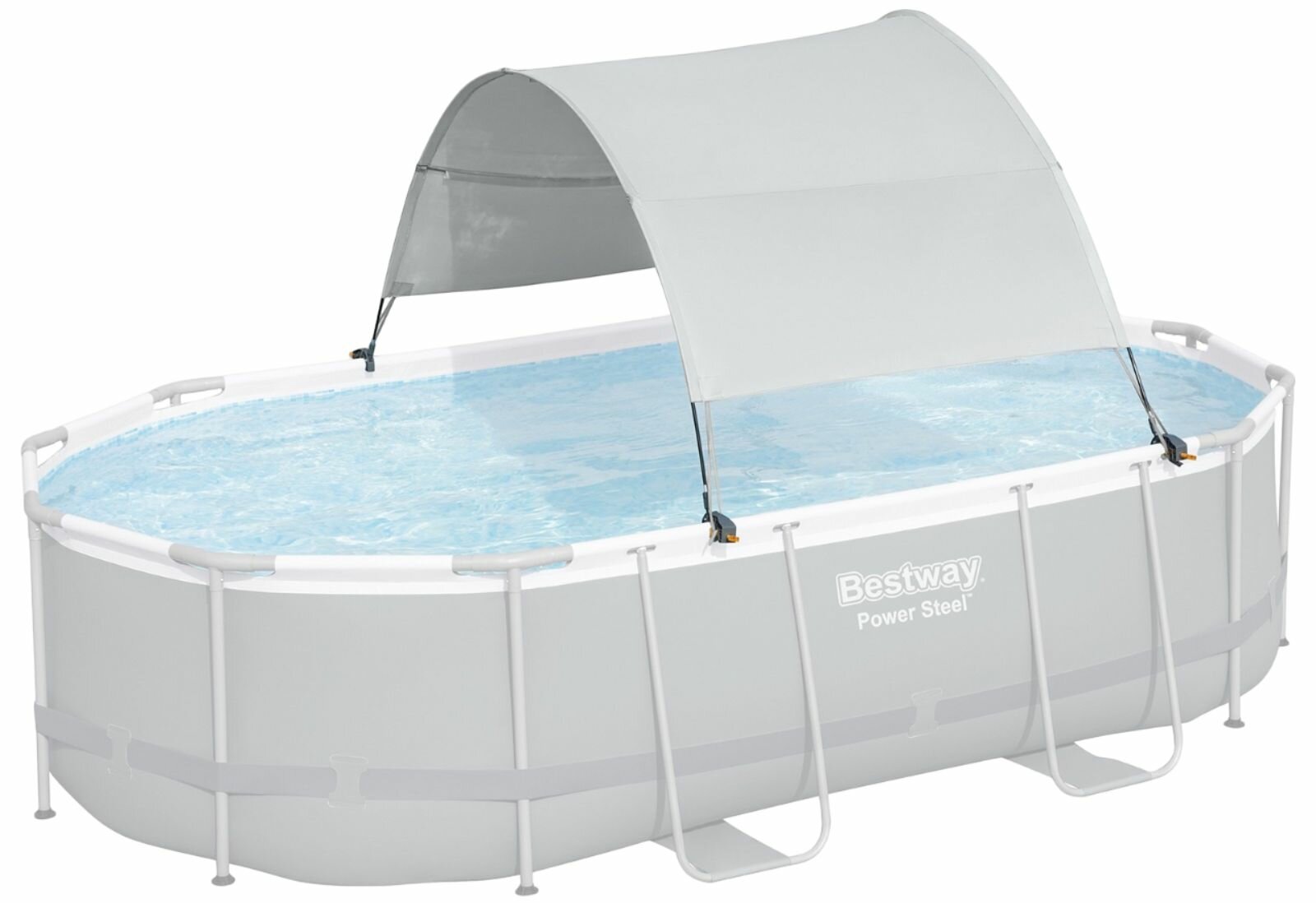 Навес от солнца для каркасного бассейна с креплениями и шириной бортов 210-340 см