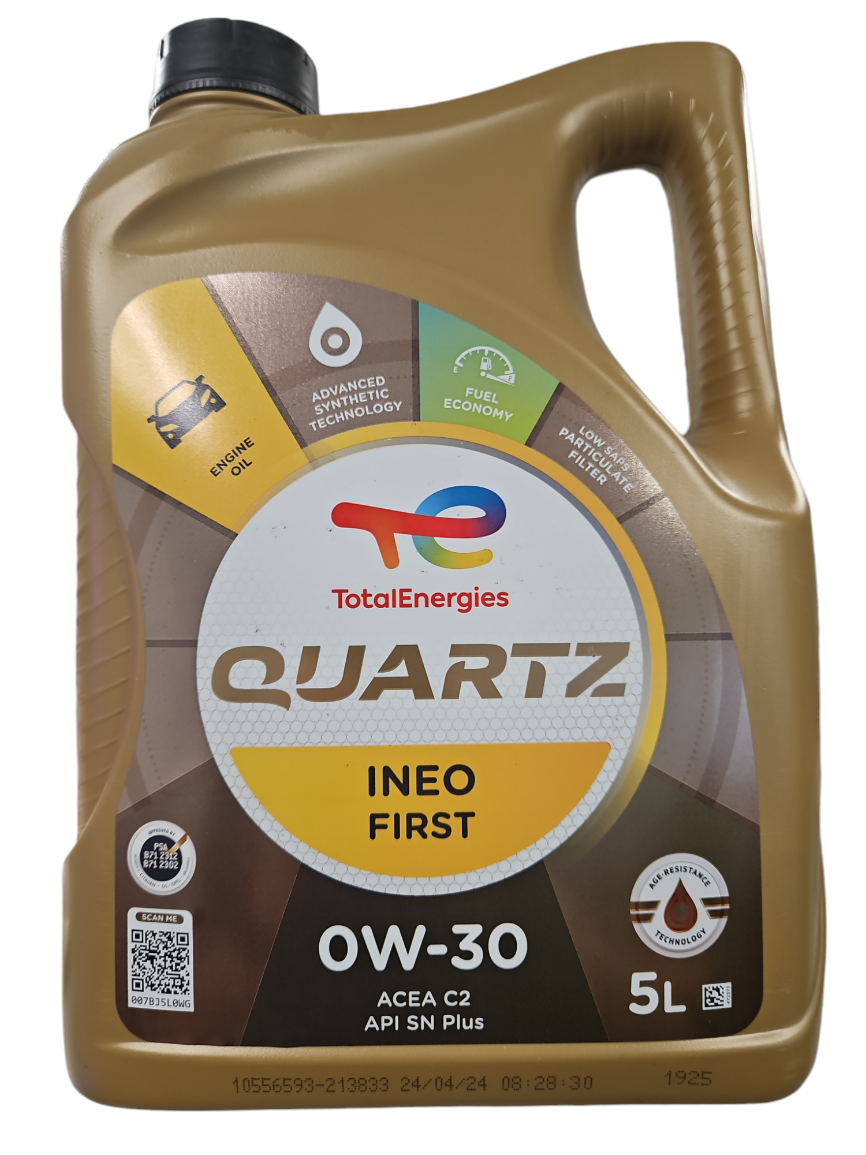 Синтетическое моторное масло TOTAL Quartz INEO First 0W30, 5 л