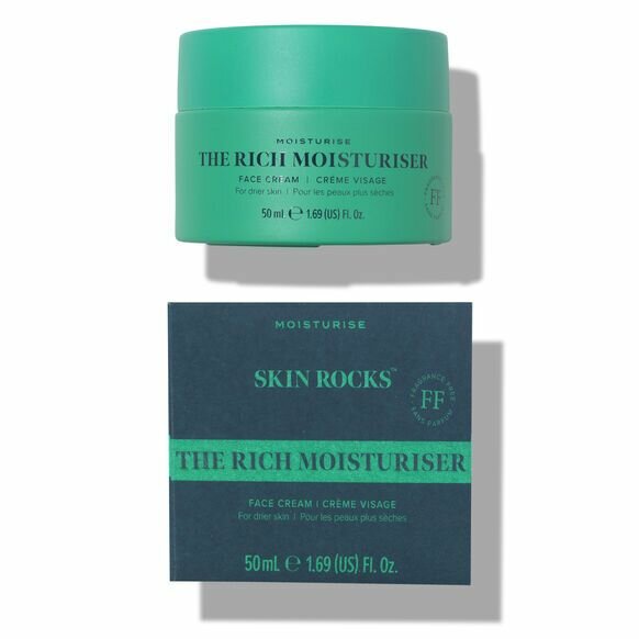 Skin Rocks Крем для лица The Rich Moisturiser Fragrance Free, без отдушки, 50 мл