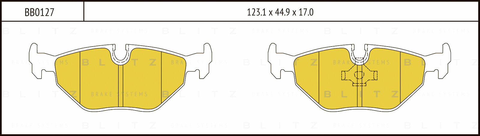 Колодки тормозные дисковые задние BMW 3(E30, E36)/ 5(E34)/ 7(E32, E38) 86-