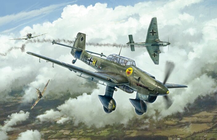 2807 Italeri Самолет Junkers Ju-87B Stuka 1/48