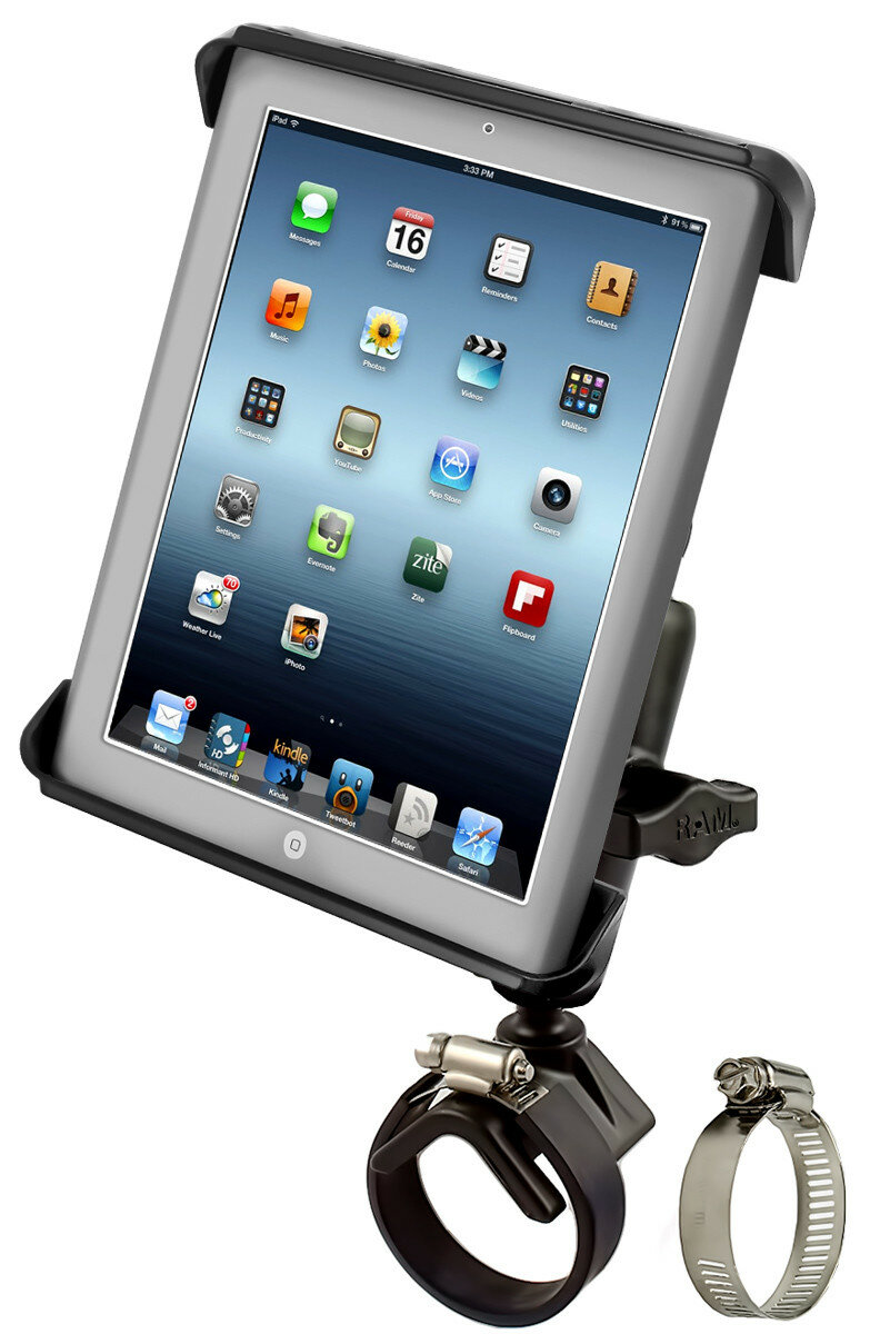 RAM-B-108-TAB3 крепление RAM для 10" планшетов, муфта 95 мм шары 25 мм (1")