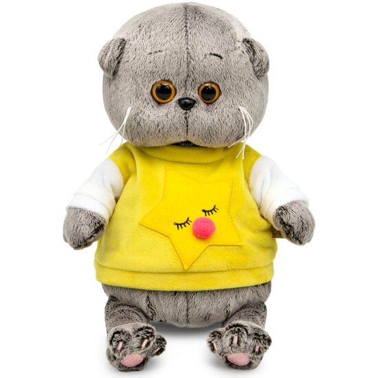 Мягкая игрушка Budi Basa BB-141 Кот Басик BABY в толстовке со звездой 20 см