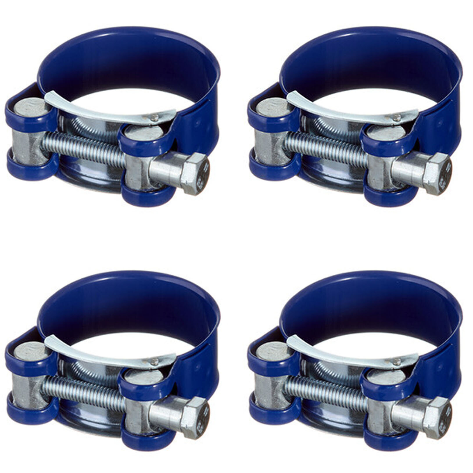 Хомут силовой Hard-Fix 40-43 мм оцинкованная сталь с полимерным покрытием одноболтовый (4 шт.)