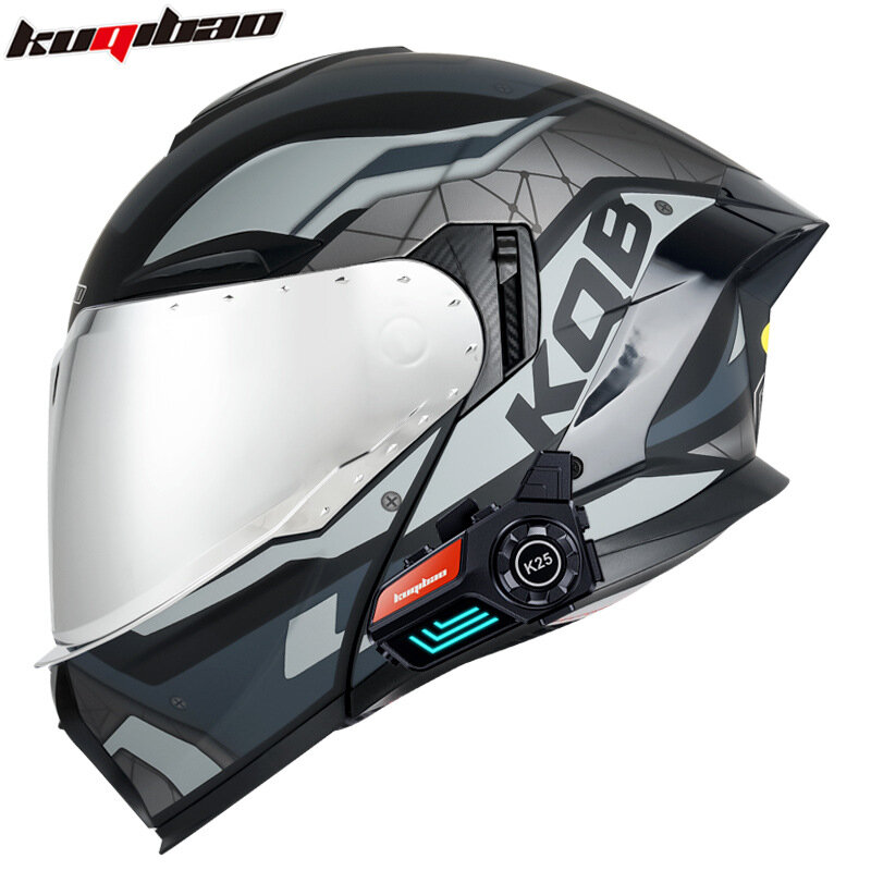 Шлем Chibao K25, матовый черный, с Bluetooth, XL