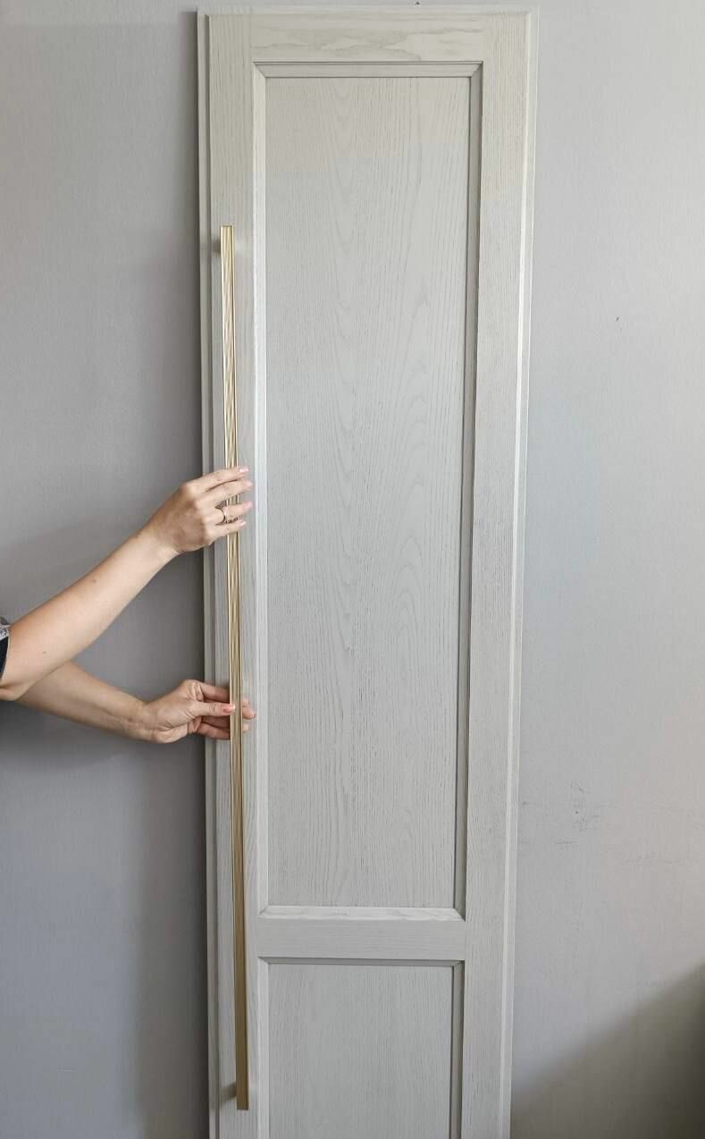 Ручка мебельная Рейлинг рива от ROBERTO MARELLA 1200 мм цвет Шампань комплект 4 штуки