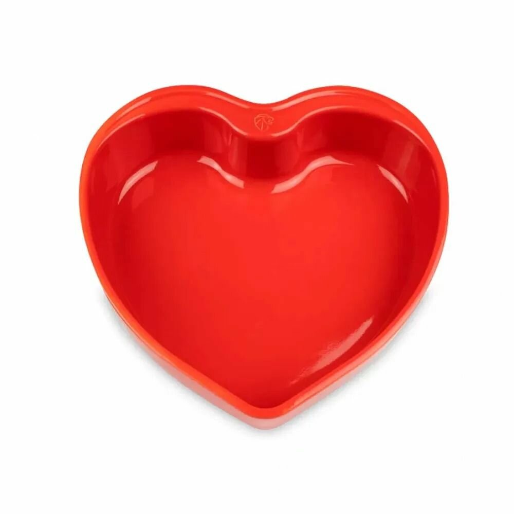 Форма для пирога сердце PEUGEOT CERAMIC, 28,5х25 см, Франция, баклажан
