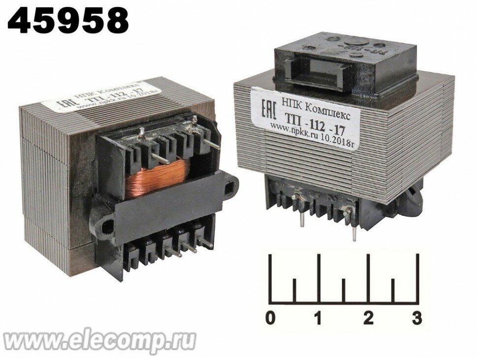 Трансформатор 2*11.8V 0.30A ТП112-17 (аналог)