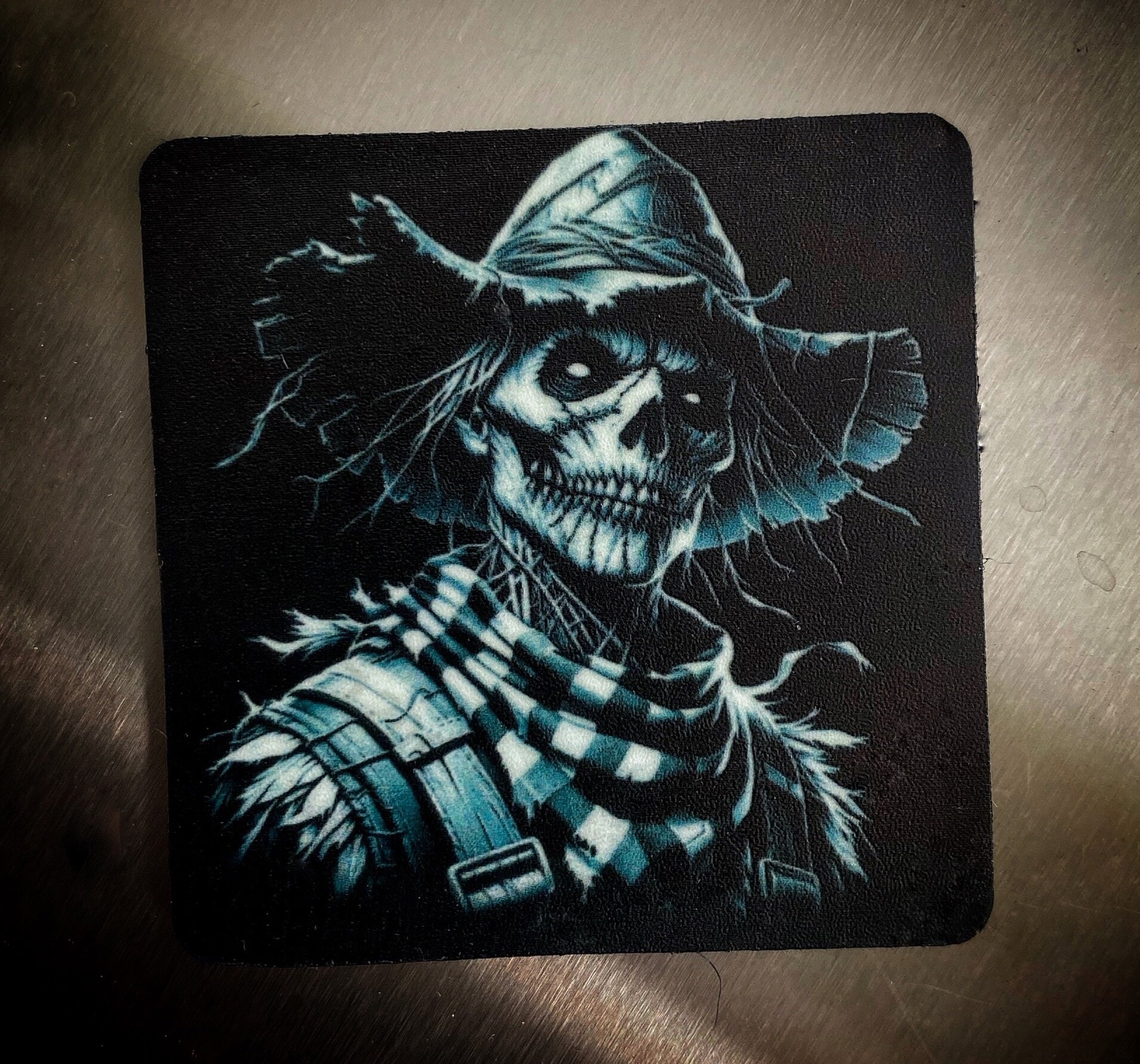 Светящийся Патч Шеврон на липучке "Череп Зомби Пугало Джиперс Криперс"