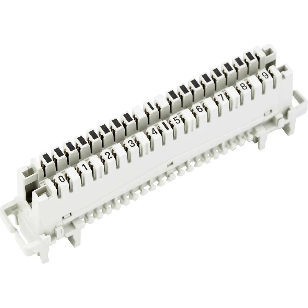 Неразмыкаемый плинт Retic LSA Profil ABS, 10 пар, медные контакты LSA-D-C-09-TWCS, Имеет 10 пар гнезд