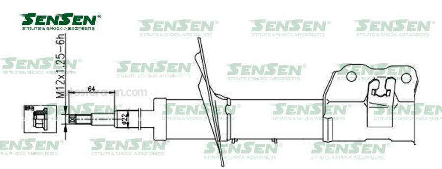 SENSEN 42141674 Аморт. перед. лев. газ Volvo Volvo S 40 , V 40
