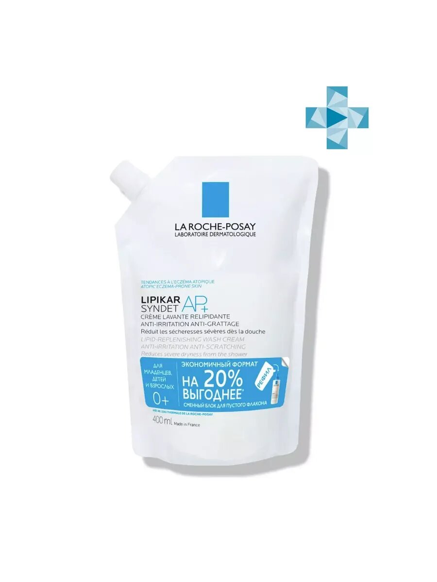 Крем-гель La Roche-Posay Syndet AP+ , для лица и тела, 400 мл