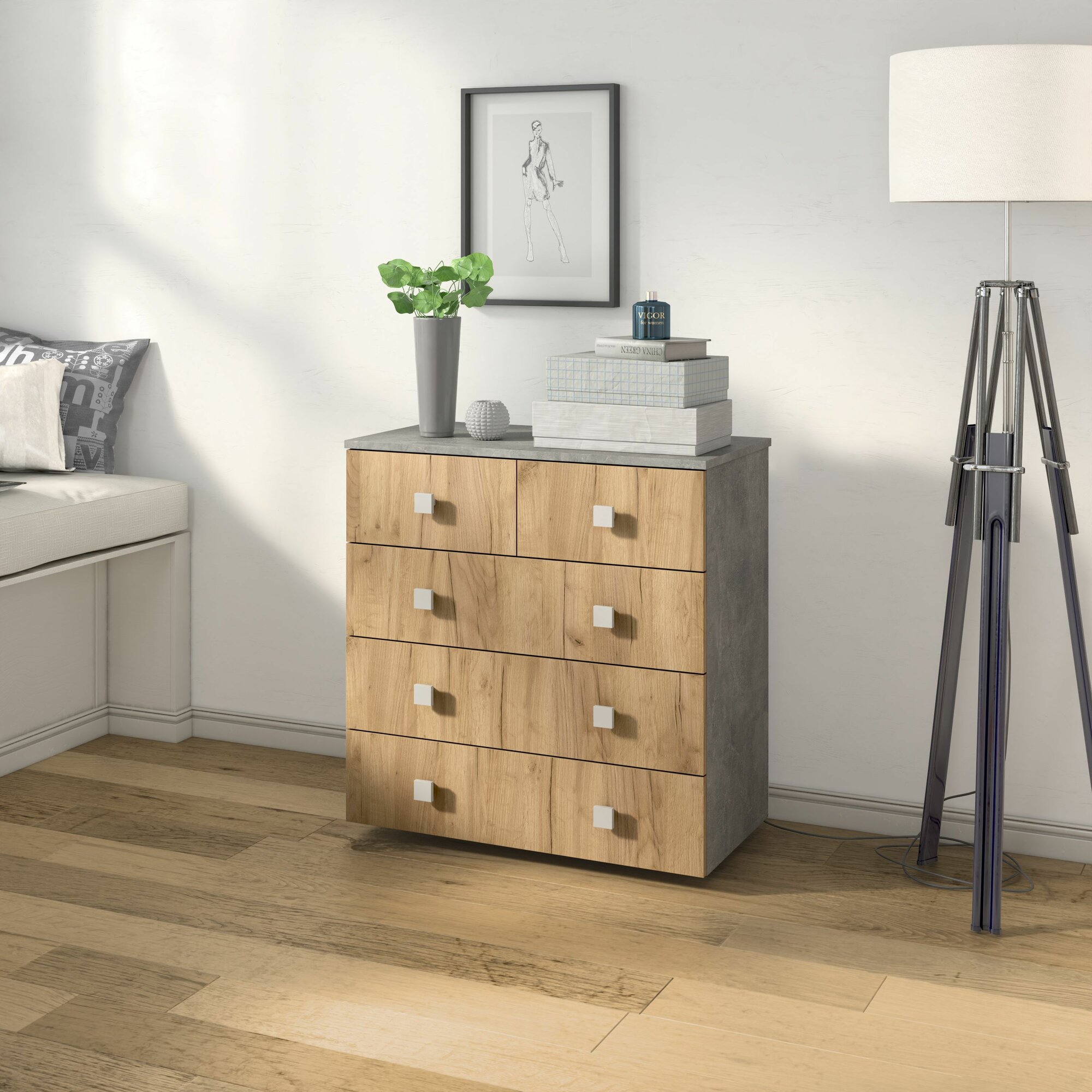 Комод Лофт-5 77х39х80 см