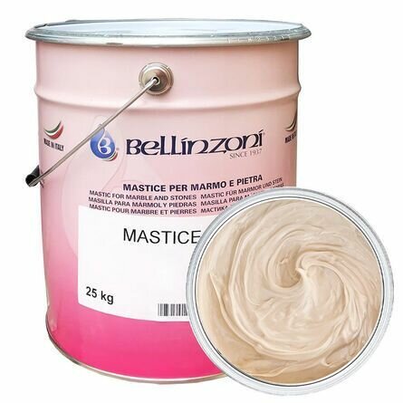 Густой полиэфирный быстрый клей-мастика Мастика 2000 BELLINZONI (Беллинзони) для мрамора и камня, светло-бежевый (02), 17 л.