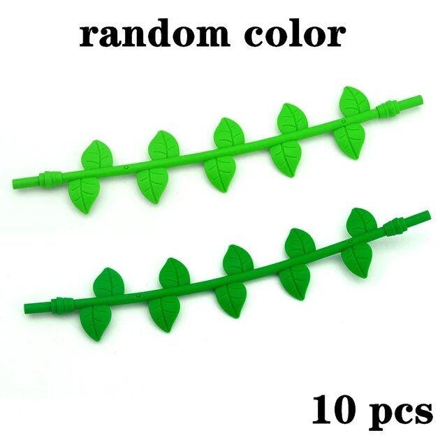Лего лист с листьями, 10 шт, цвет: random color