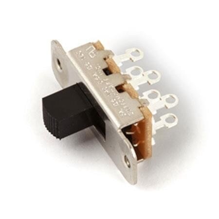 Переключатель 2-x позиционный JAGUAR/JAZZMASTER SLIDE SWITCH DPDT BLACK